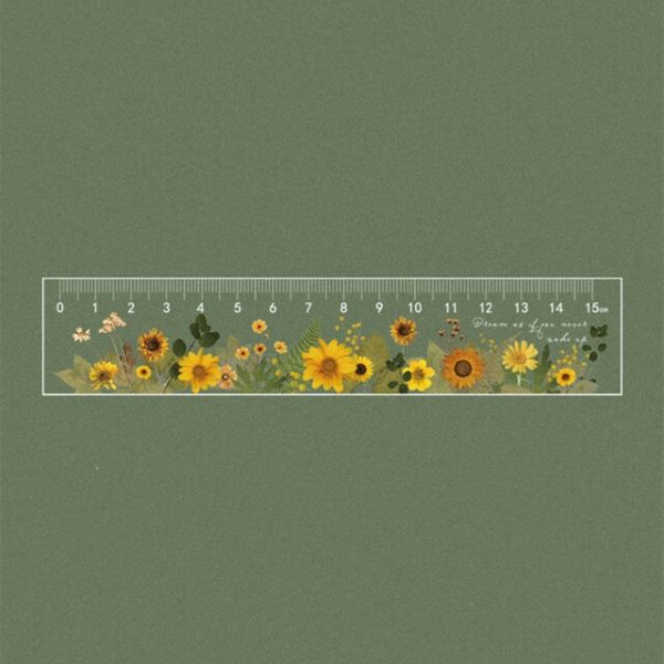 15cm Flower Student Ruler Multifunction DIY Drawing Tools - Dikash